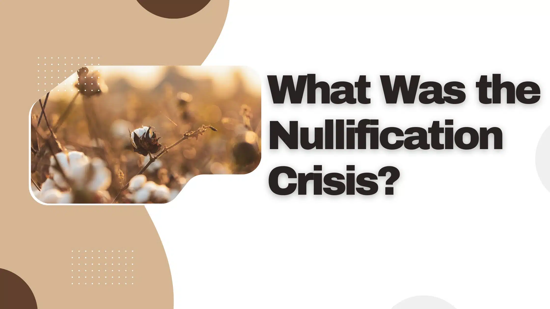 What Was the Nullification Crisis? - The Tariff of Abominations