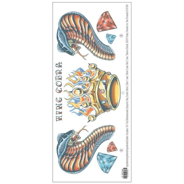 Cobra Neck Temporary Tattoo - Costume Wonderland