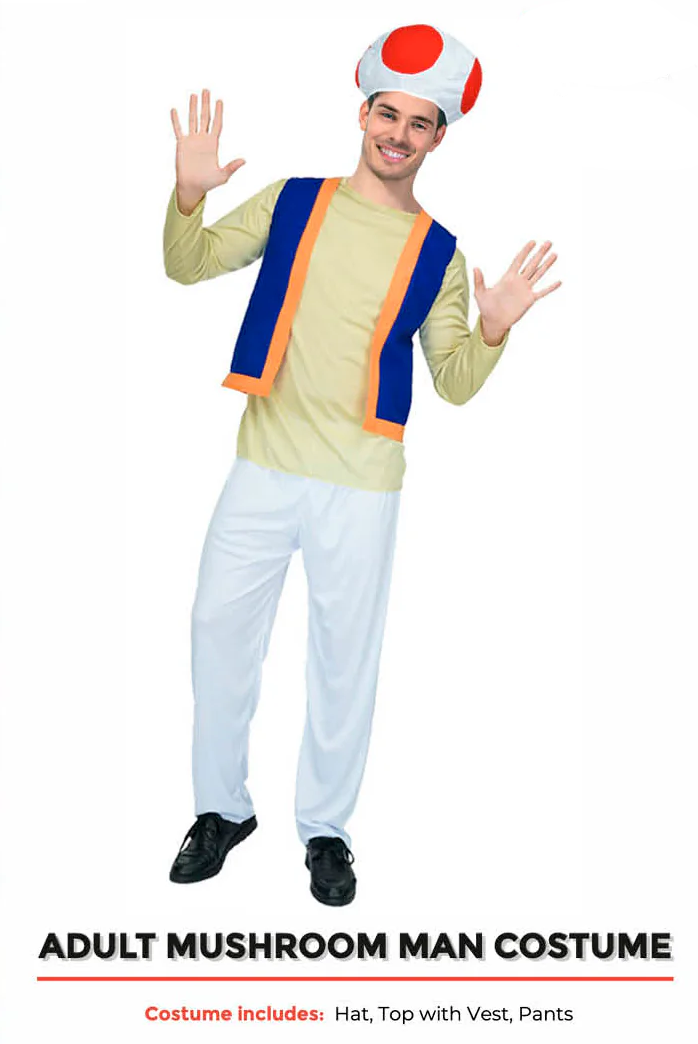 Toad Mushroom Costume - Costume Wonderland