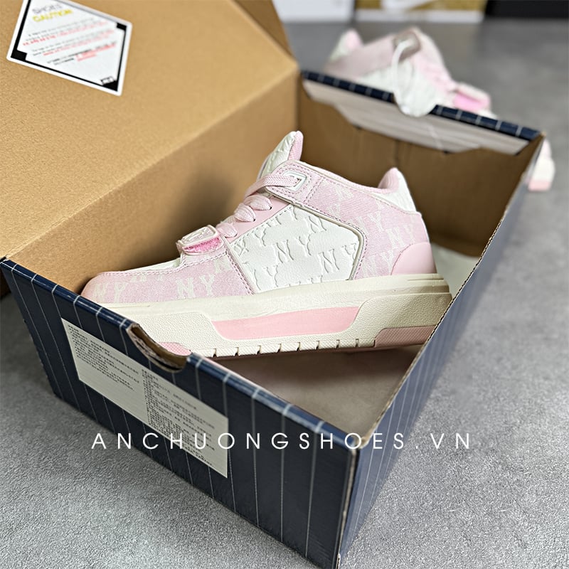 Sneaker MLB Chunky Liner Mid Classic Monogram NY Pink - An Chương Shoes