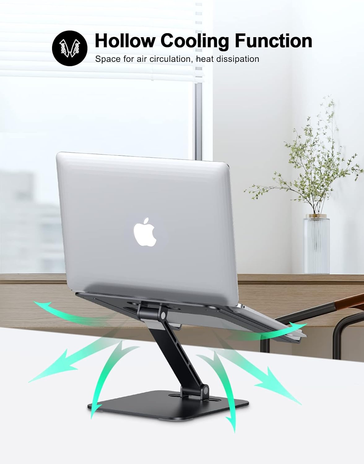 RIWUCT Foldable Laptop Stand — Adjustable & Ergonomic Riser | AbmarketX