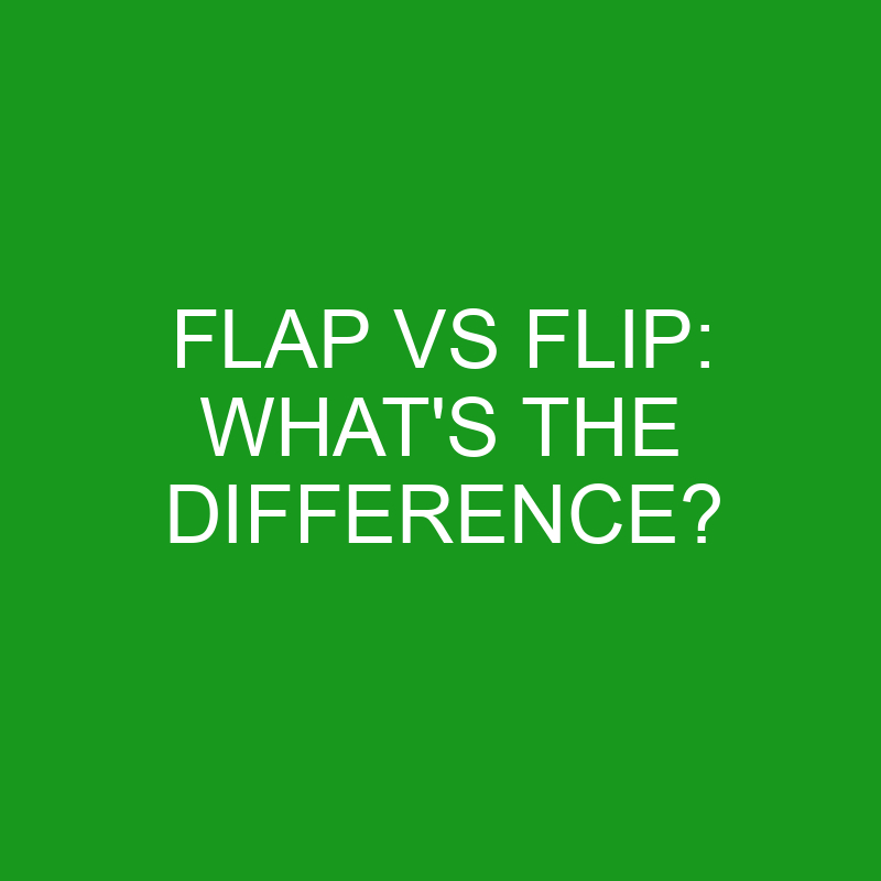 Flap Vs Flip: What's The Difference? » Differencess