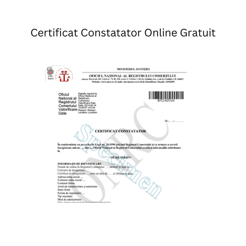 🆓 Certificat Constatator Online Gratuit ONRC: Cum se poate obține?
