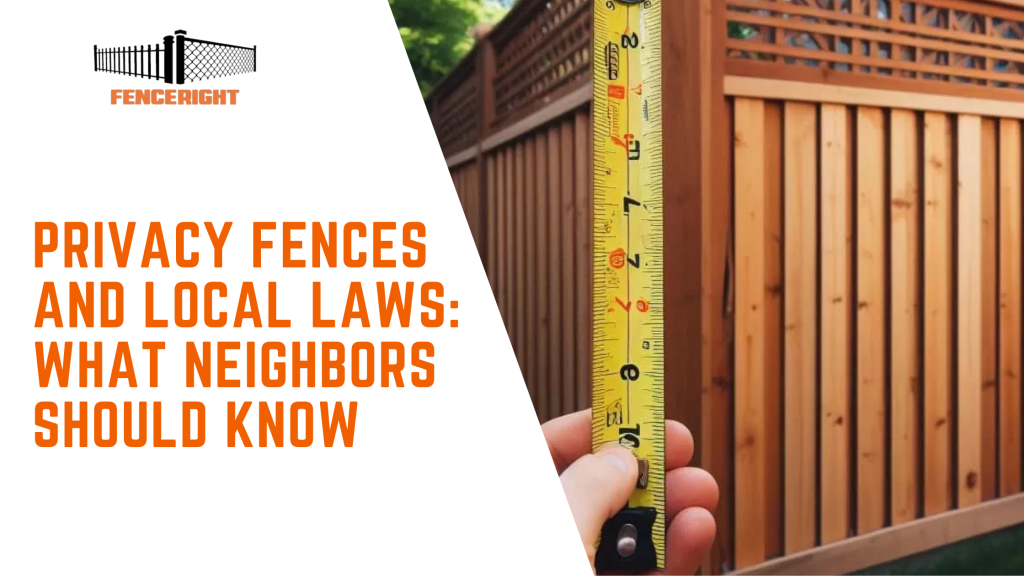 Privacy Fences And Local Laws: What Neighbors Should Know | Fence Right ...