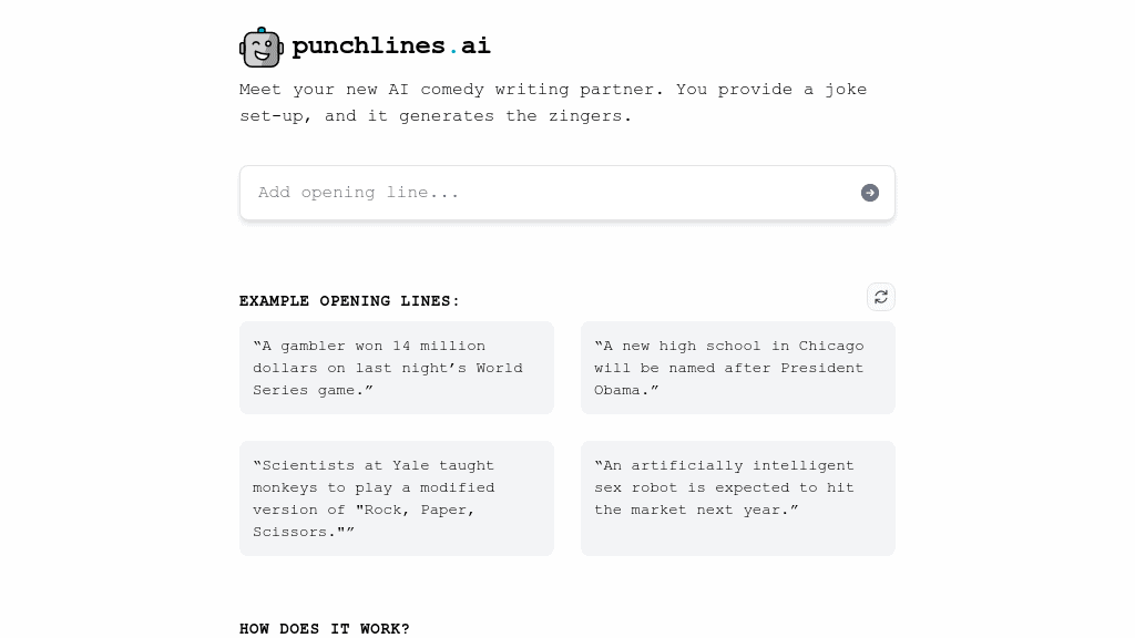 Punchlines.ai | AI Tool for Generating Hilarious Punchlines | Futureen