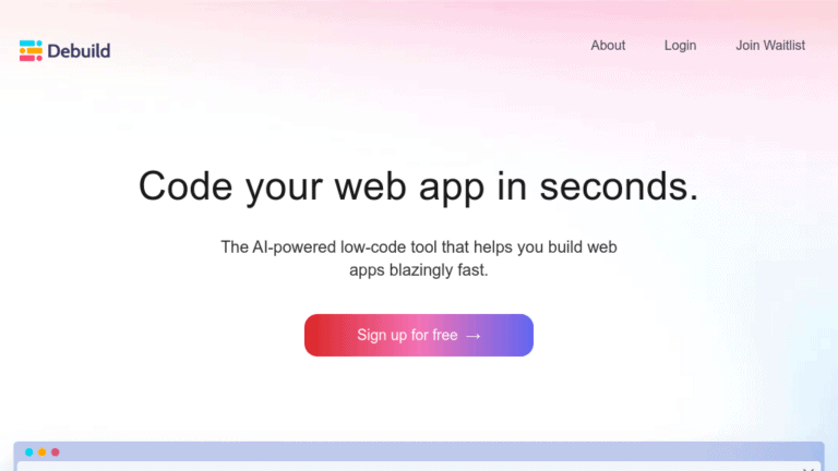 Debuild | Fast Web App Builder | Futureen