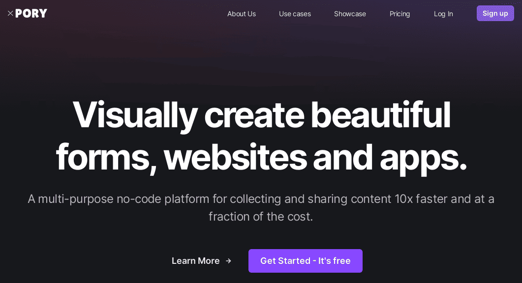 Pory | Create Apps, Portals, and Membership Sites | Futureen