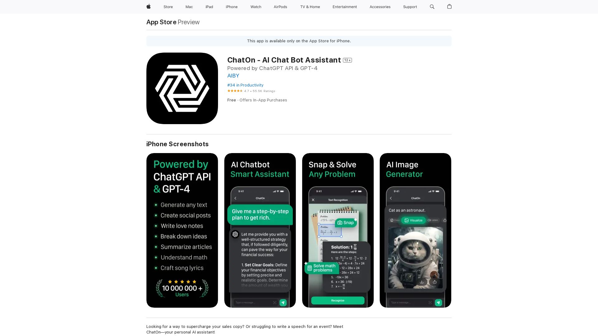 ChatOn | AI Chat Bot Assistant for Your Needs | Futureen