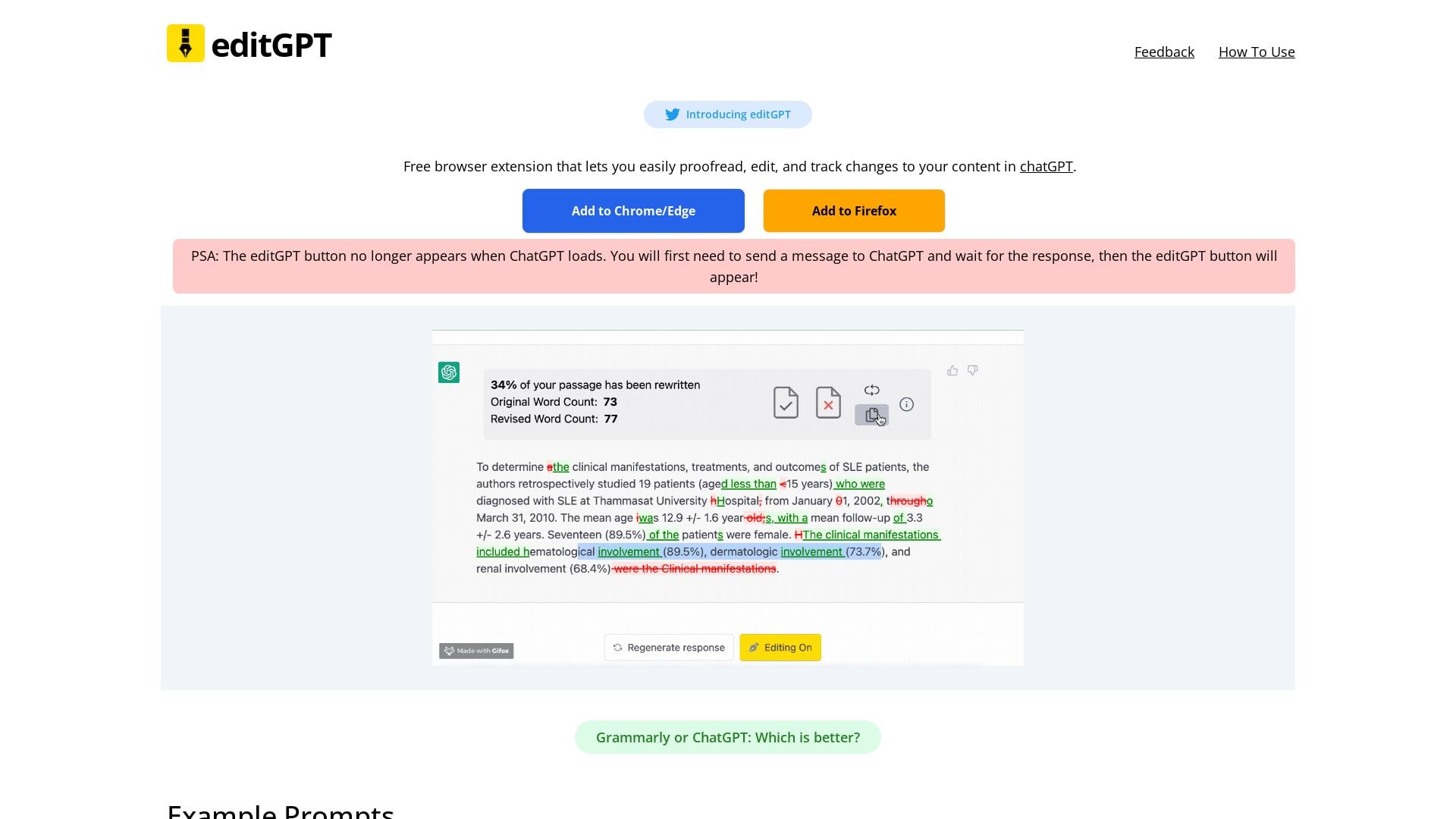 editGPT | Proofread and Edit in chatGPT | Futureen