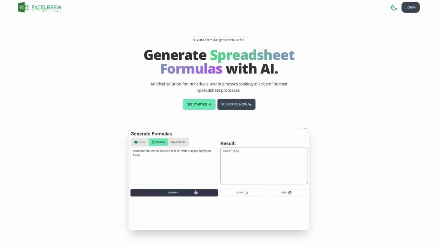 GPTExcel | Generate Powerful Spreadsheet Formulas with AI | Futureen