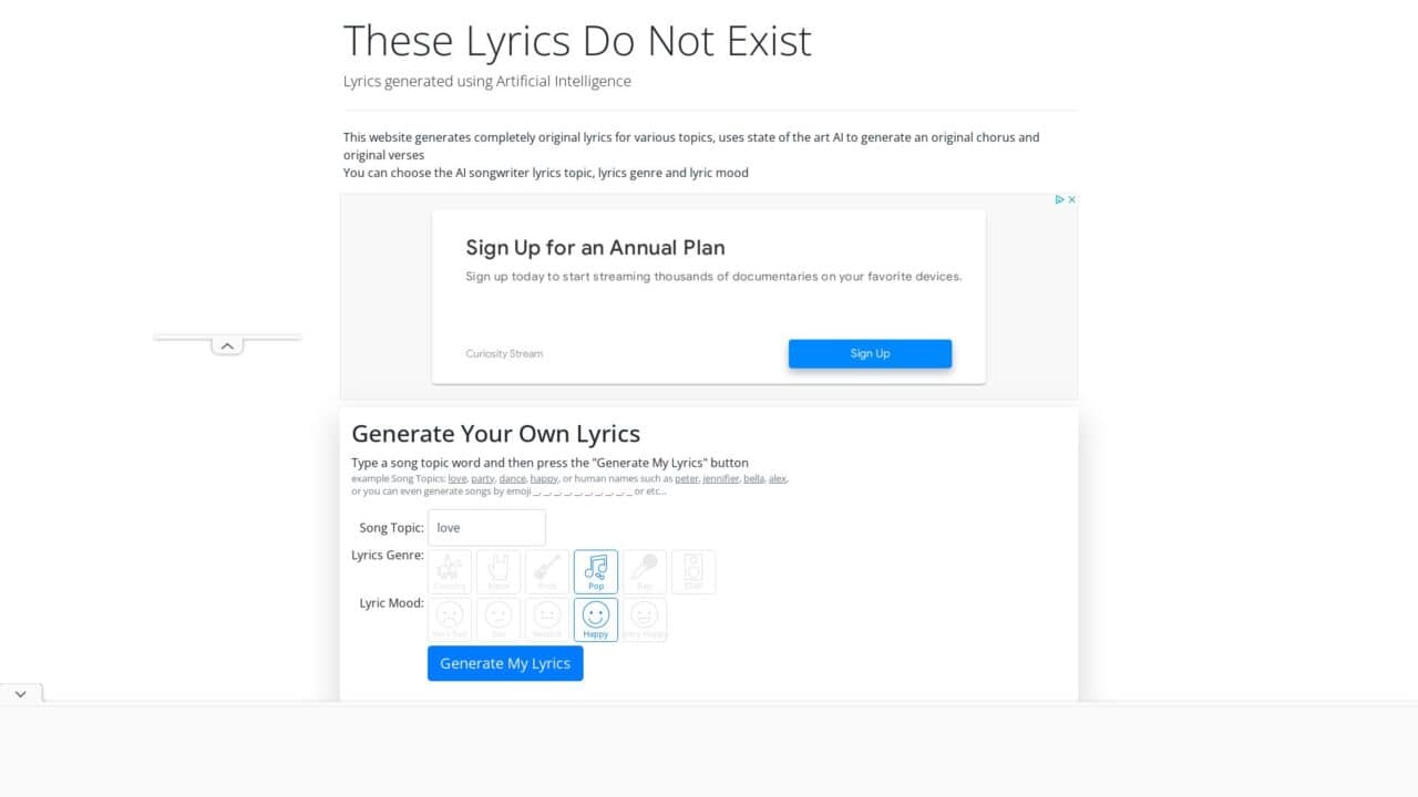These Lyrics Do Not Exist | Create Original Lyrics for Any Mood in an Instant | Futureen
