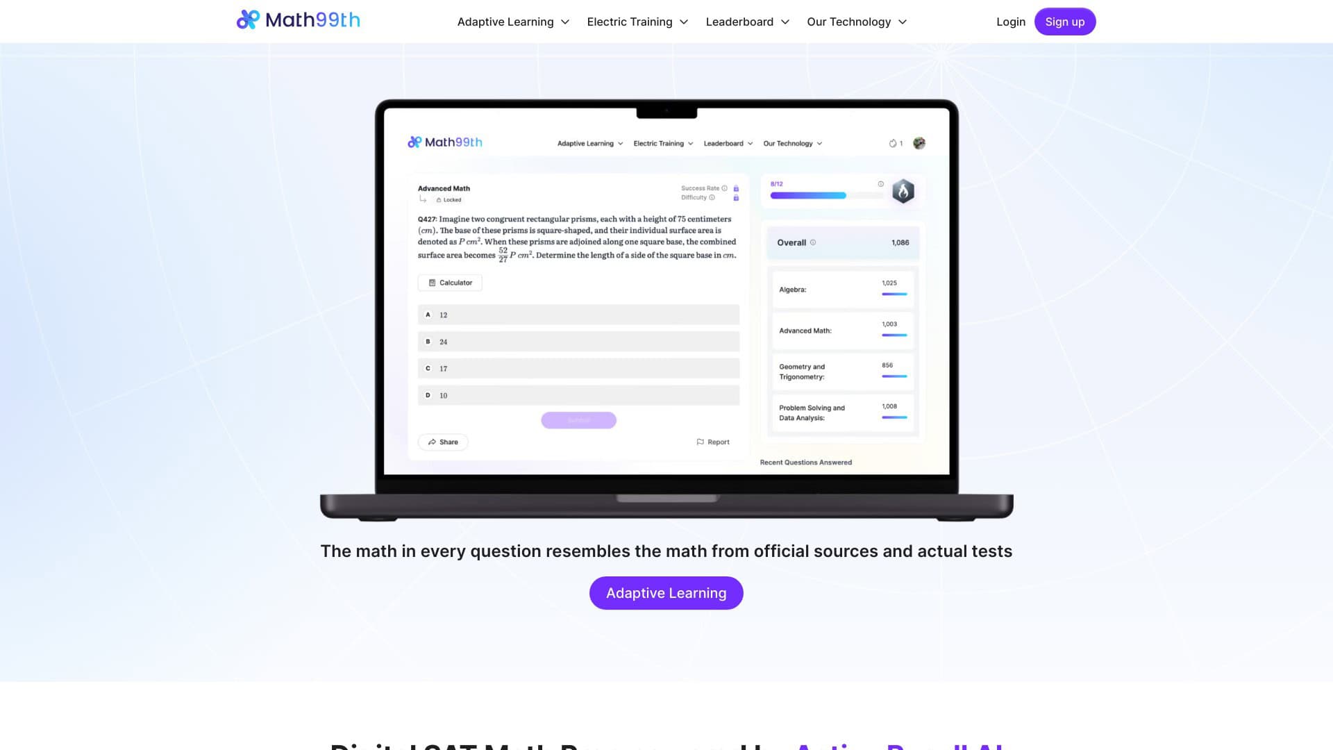 Math99th | AI-Enhanced SAT Math Preparation | Futureen