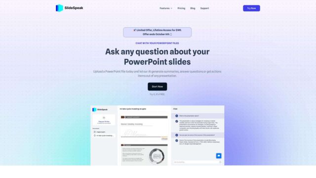SlideSpeak | AI Presentation Creation and Content Summary Tool | Futureen