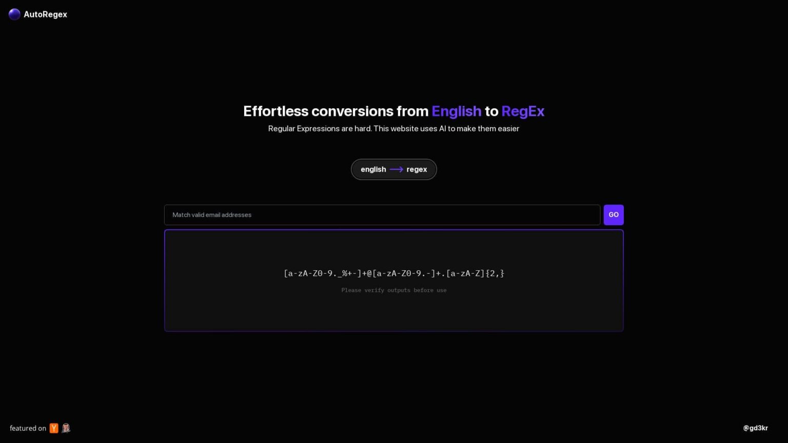AutoRegex | Easy Regex Generation & Translation Tool | Futureen