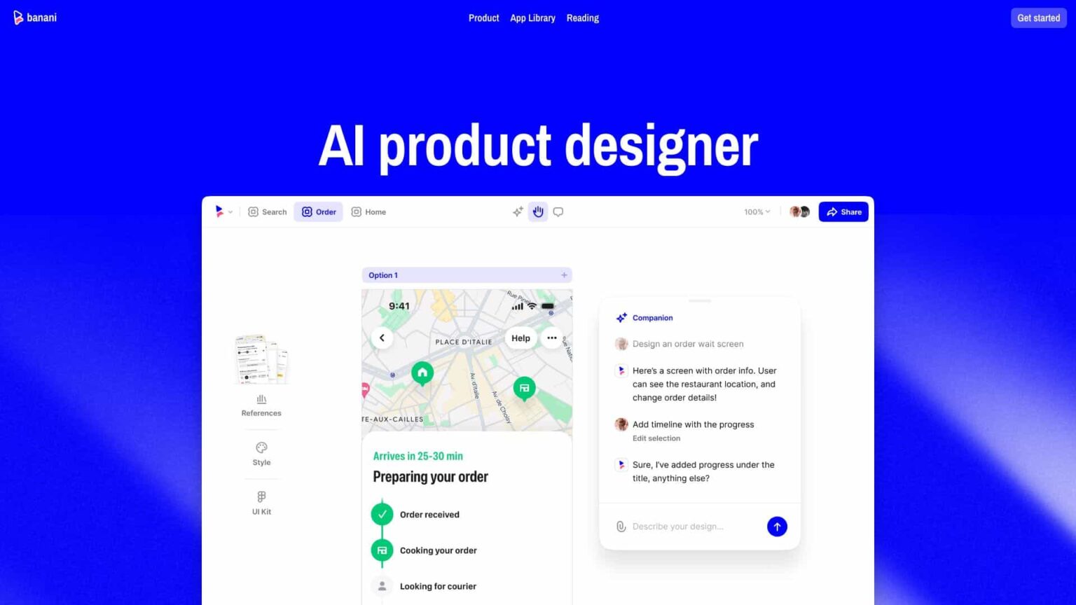 Banani | AI Copilot for UI Design | Create UI from Text | Futureen