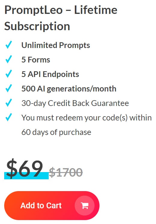 PromptLeo Lifetime Deal | Lifetimo.com