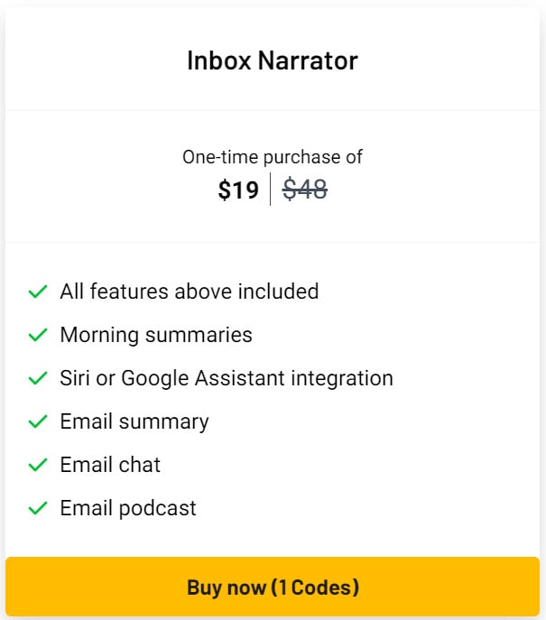 Inbox Narrator Lifetime Deal | Lifetimo.com