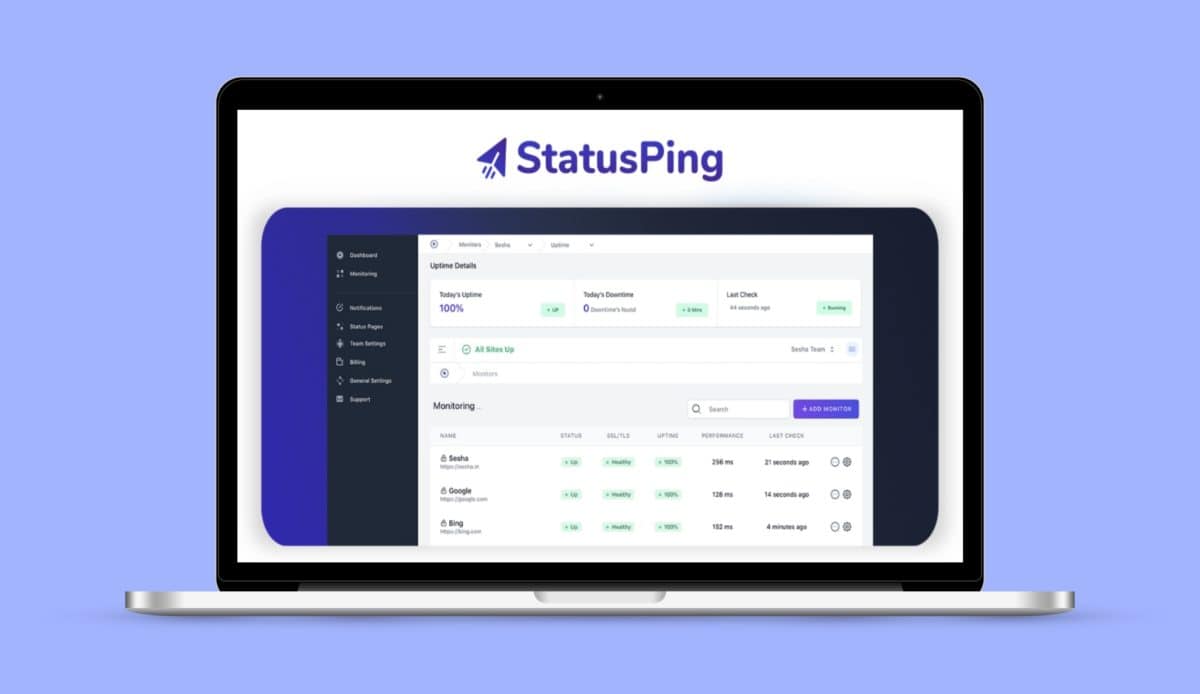 StatusPing Lifetime Deal | Lifetimo.com