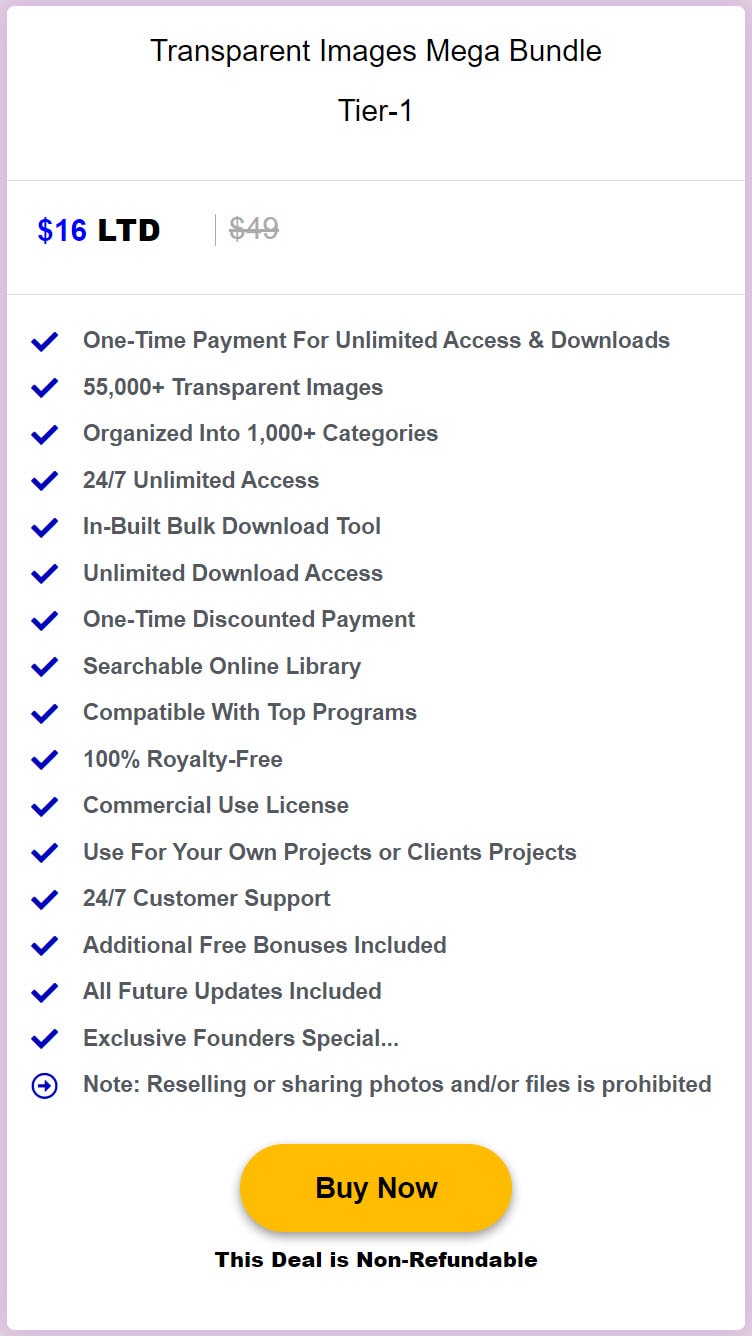 Transparent Images Mega Bundle Lifetime Deal | Lifetimo.com