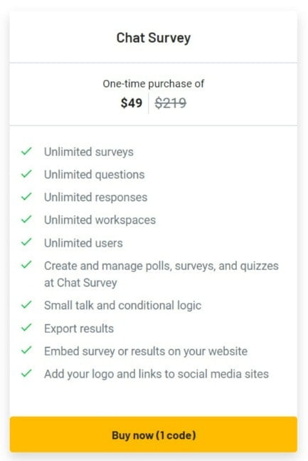 Chat Survey Lifetime Deal | Lifetimo.com