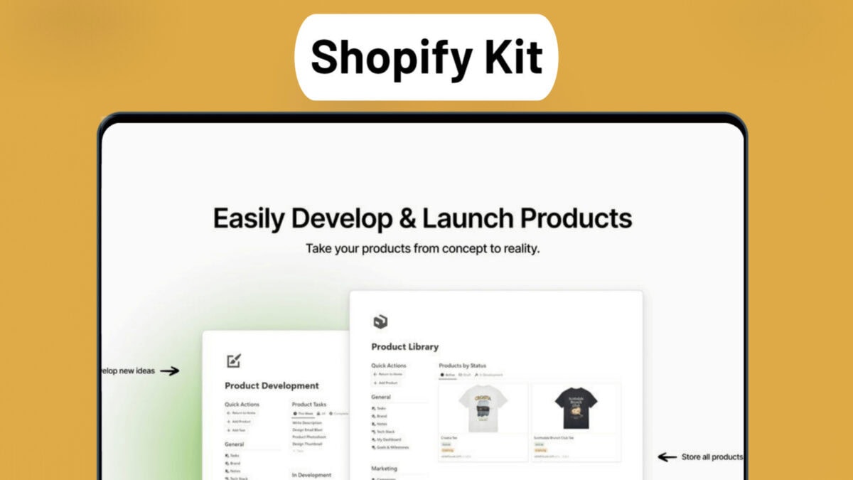 Notion Shopify Kit Lifetime Deal 🛒 Simplify Your Ecommerce Management | Lifetimo.com