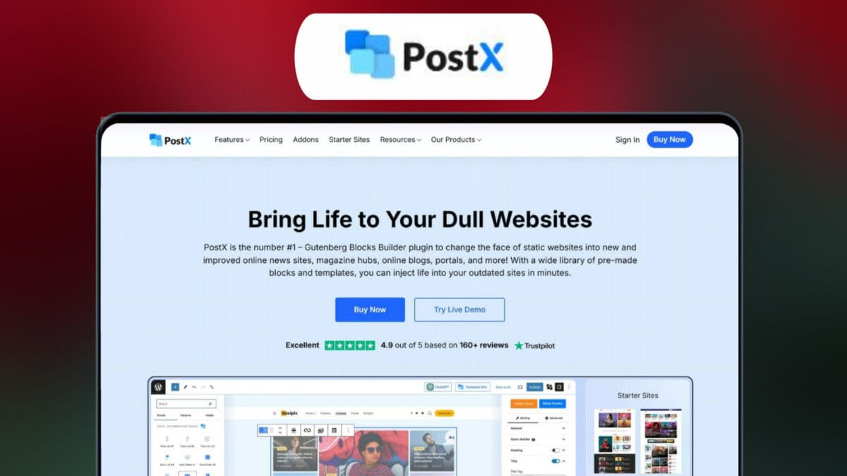 WPXPO PostX Lifetime Deal The #1 Gutenberg Plugin | Up to 35% OFF | Lifetimo.com