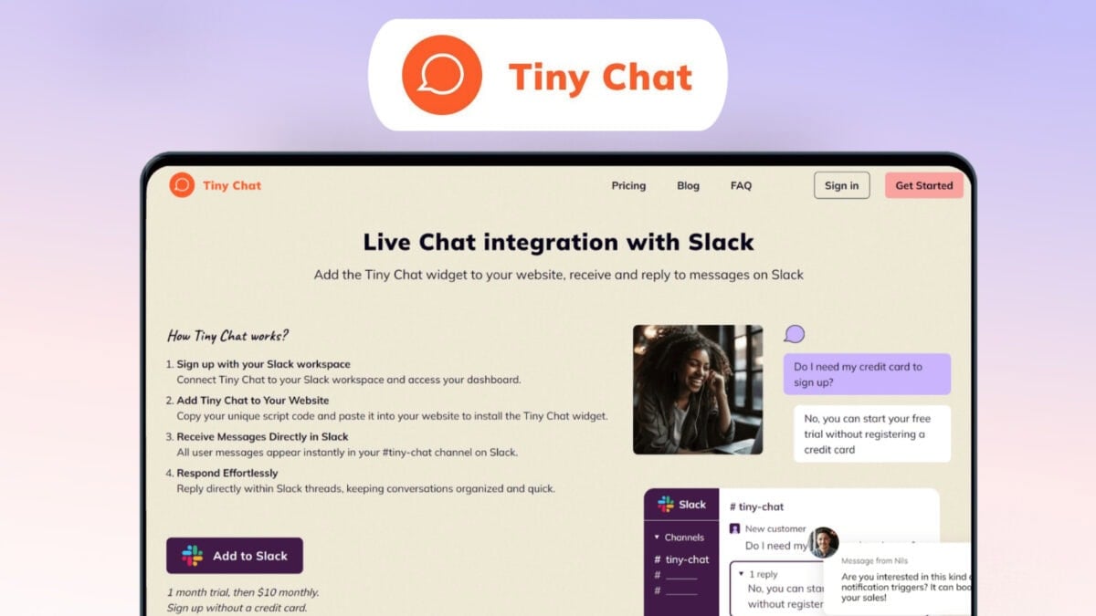 Tiny Chat Lifetime Deal 🎉 Boost Engagement with Slack Integration | Lifetimo.com
