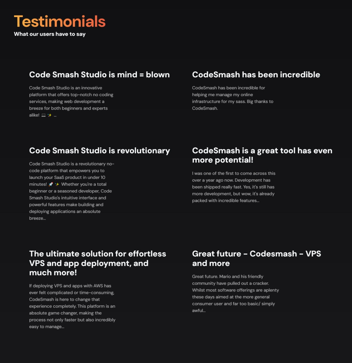 CodeSmash Lifetime Deal 🎉 Ultimate No-Code Backend Solution | Lifetimo.com