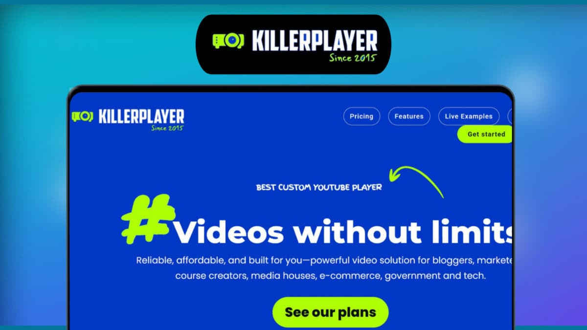 KillerPlayer Lifetime Deal 🎥 Custom YouTube Player That Ditches Ads | Lifetimo.com