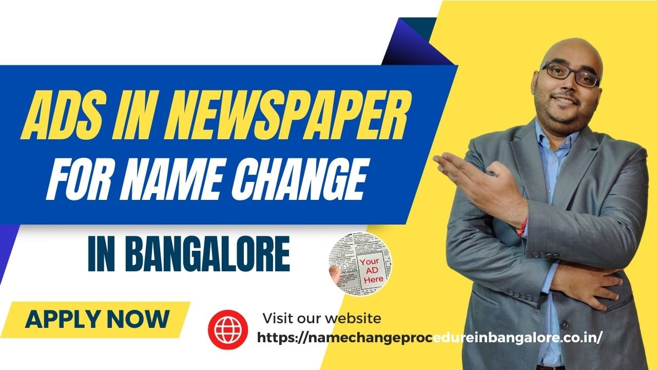 Ads in Newspaper for Name Change in Bangalore | Publish Name Change Ad ...