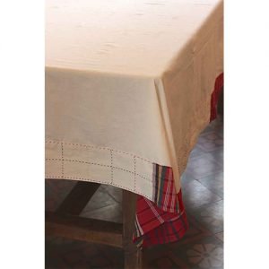 Grameen Check And Kantha Border Table Cloth - BaSE