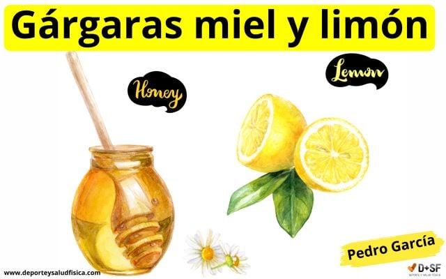 Gárgaras con miel y limón para la garganta