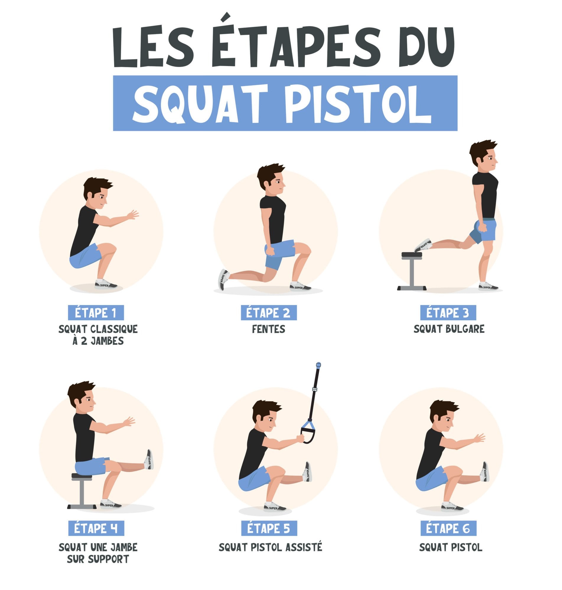 Maîtriser le squat pistol (squat à une jambe) - Supertrainers
