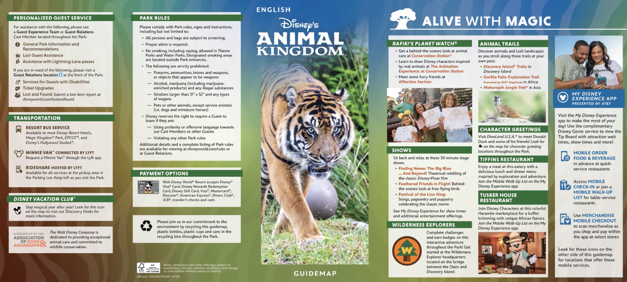 2025 Animal Kingdom Map – Walt Disney World – WDW Magazine ...