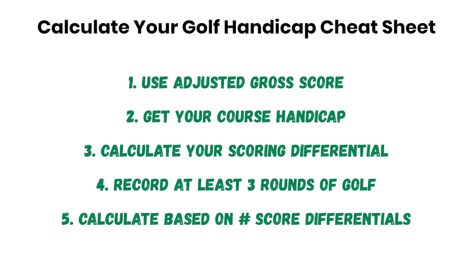 How to Calculate Your Golf Handicap